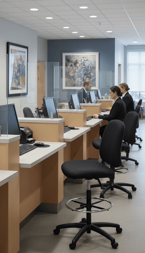 Harwick Contoured Counter Height Bank Teller Chair [100KE] – Office ...