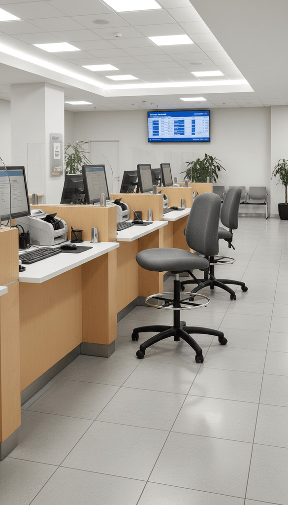 Harwick Contoured Counter Height Bank Teller Chair [100KE] – Office ...