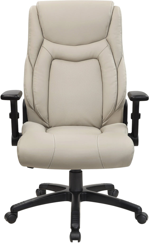 Office Star Exec Bonded Leather Office Chair with Height Adjustable Fl ...