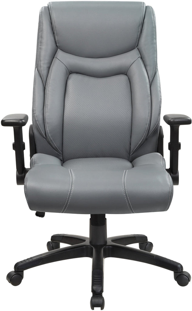 Office Star Exec Bonded Leather Office Chair with Height Adjustable Fl ...