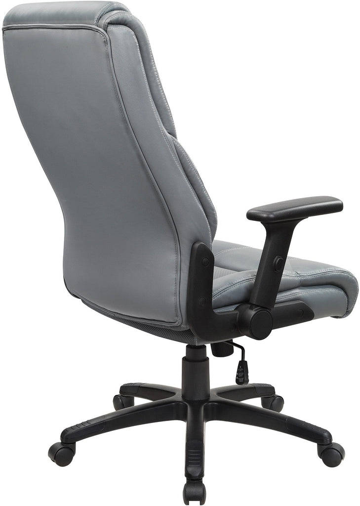 Office Star Exec Bonded Leather Office Chair with Height Adjustable Fl ...