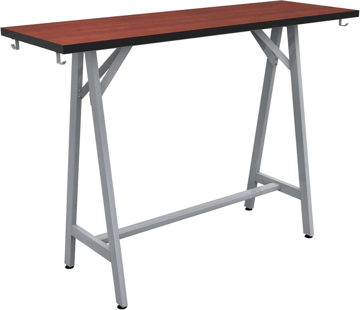 Safco Spark Teaming Table, 60" x 20" Rectangular Worksurface, 42"H Sil ...