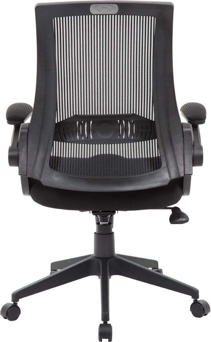 Boss Black Mesh Flip Arm Chair [B6776-BK] – Office Chairs Unlimited ...