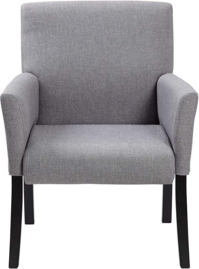 Boss Box Arm Guest Chair with Black Base [B659-MG] – Office Chairs ...