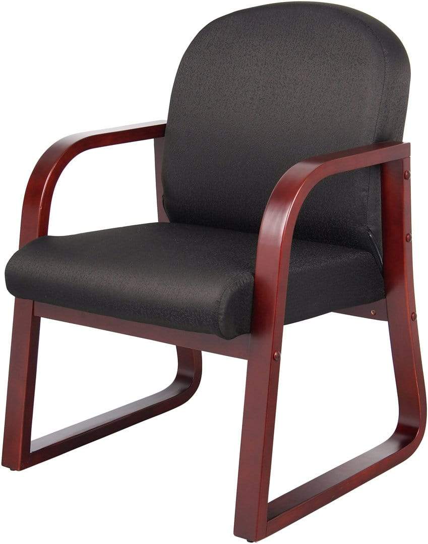 Boss Mahogany Frame Guest Chair in Fabric [B9570] – Office Chairs ...