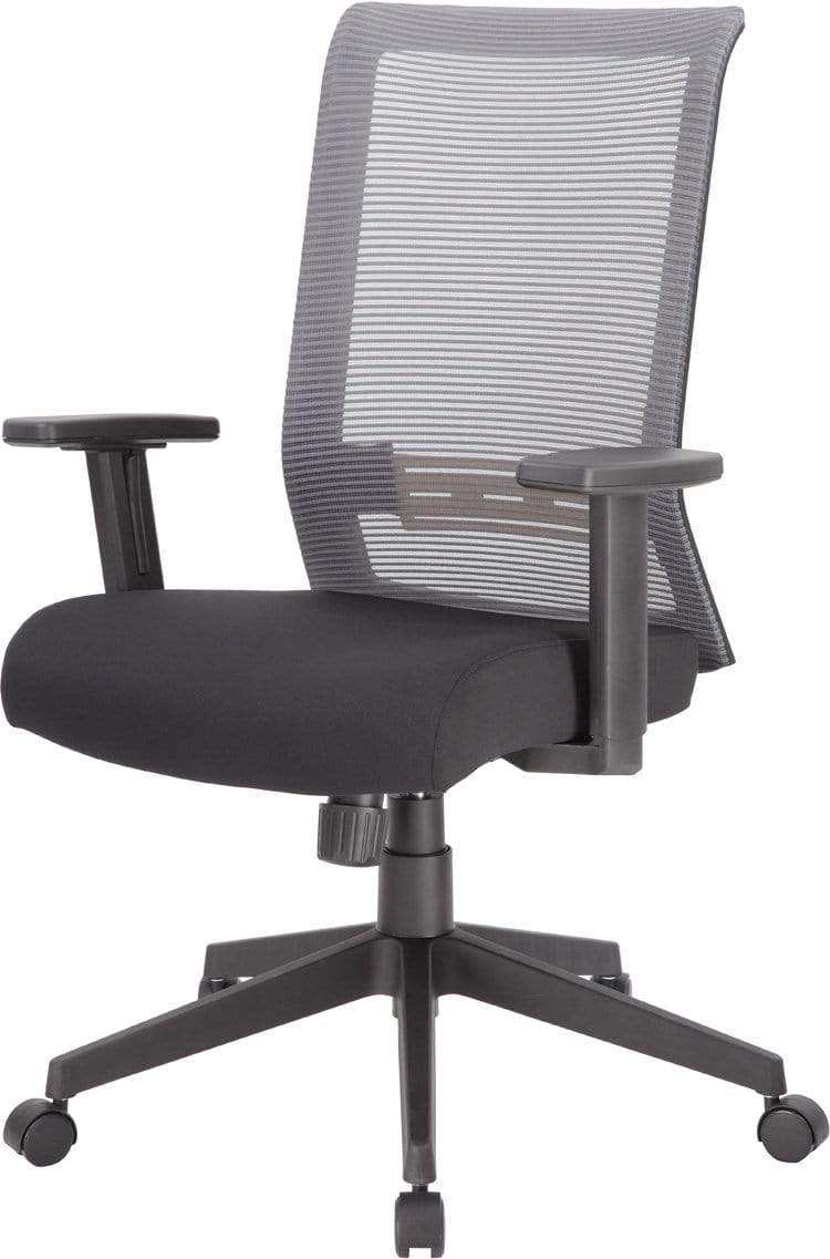 Boss Mesh Task Chair in Grey [B6566GY-BK] – Office Chairs Unlimited ...