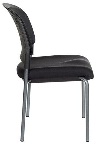 Office Star Pro-Line Armless Visitors Chair with Titanium Finish [8272 ...