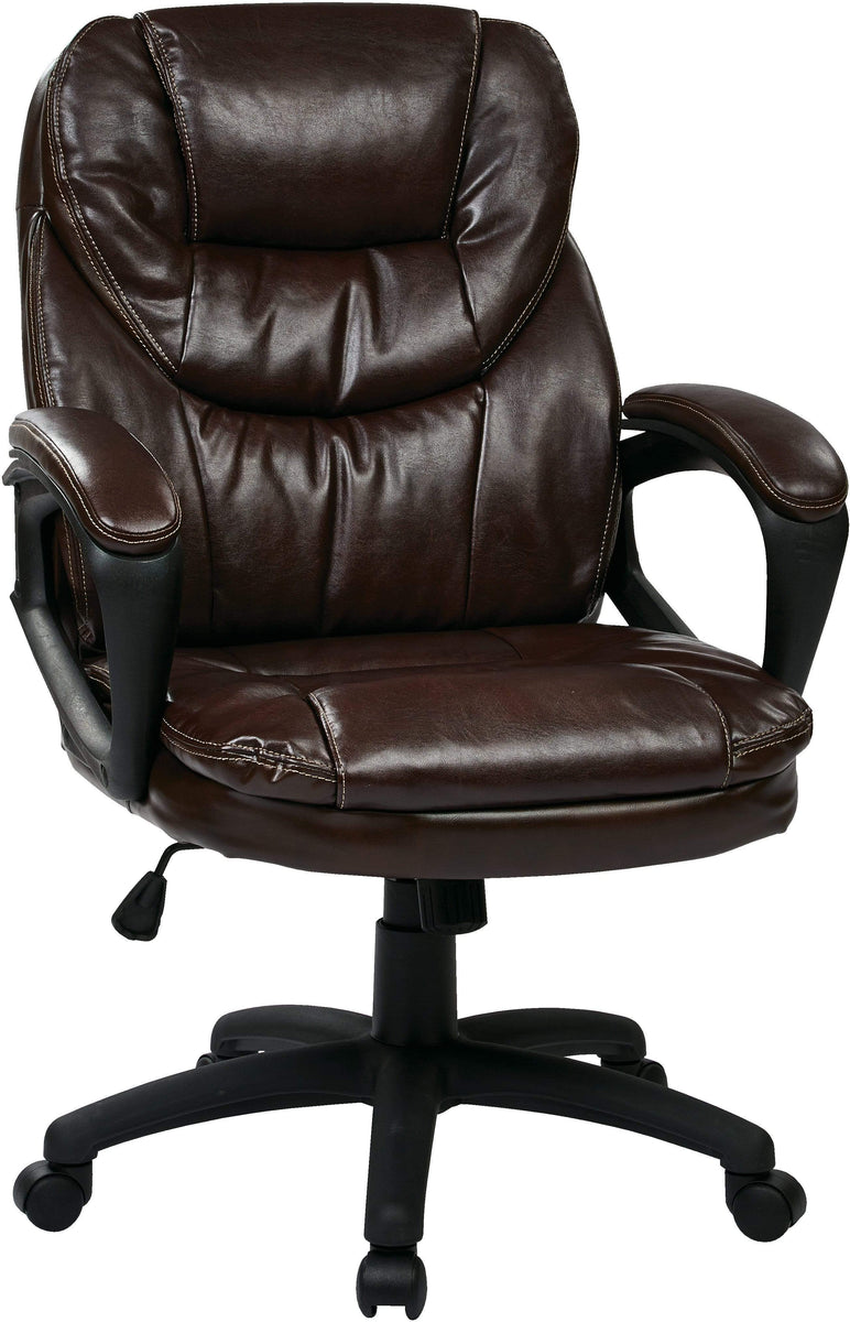 Office Star Work Smart™ Faux Leather Managers Chair [FL660] – Office ...