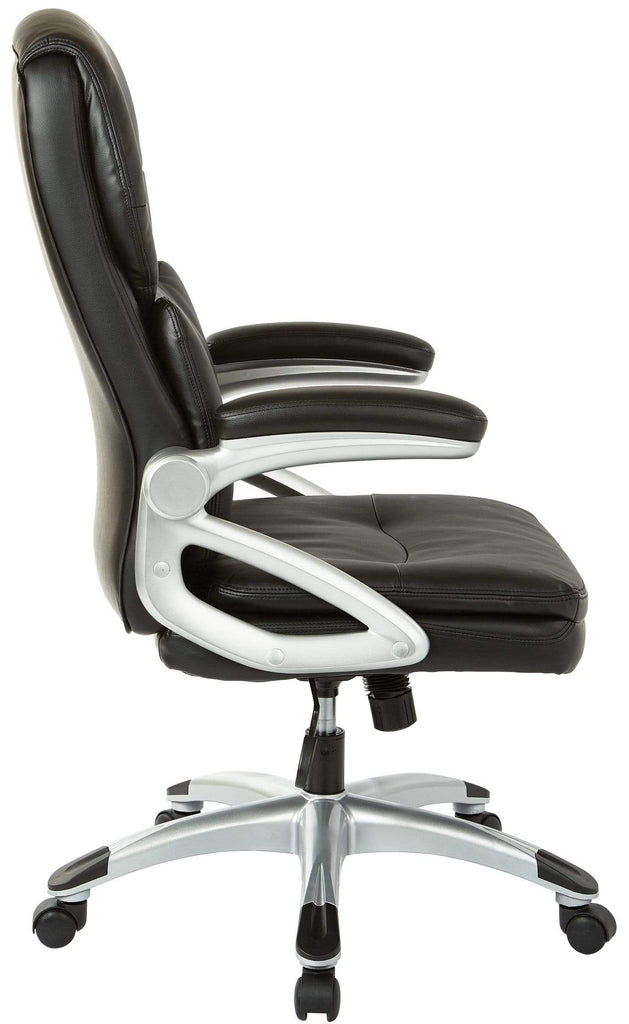 Office Star Work Smart™ High Back Leather Executive Manager's Chair [E ...