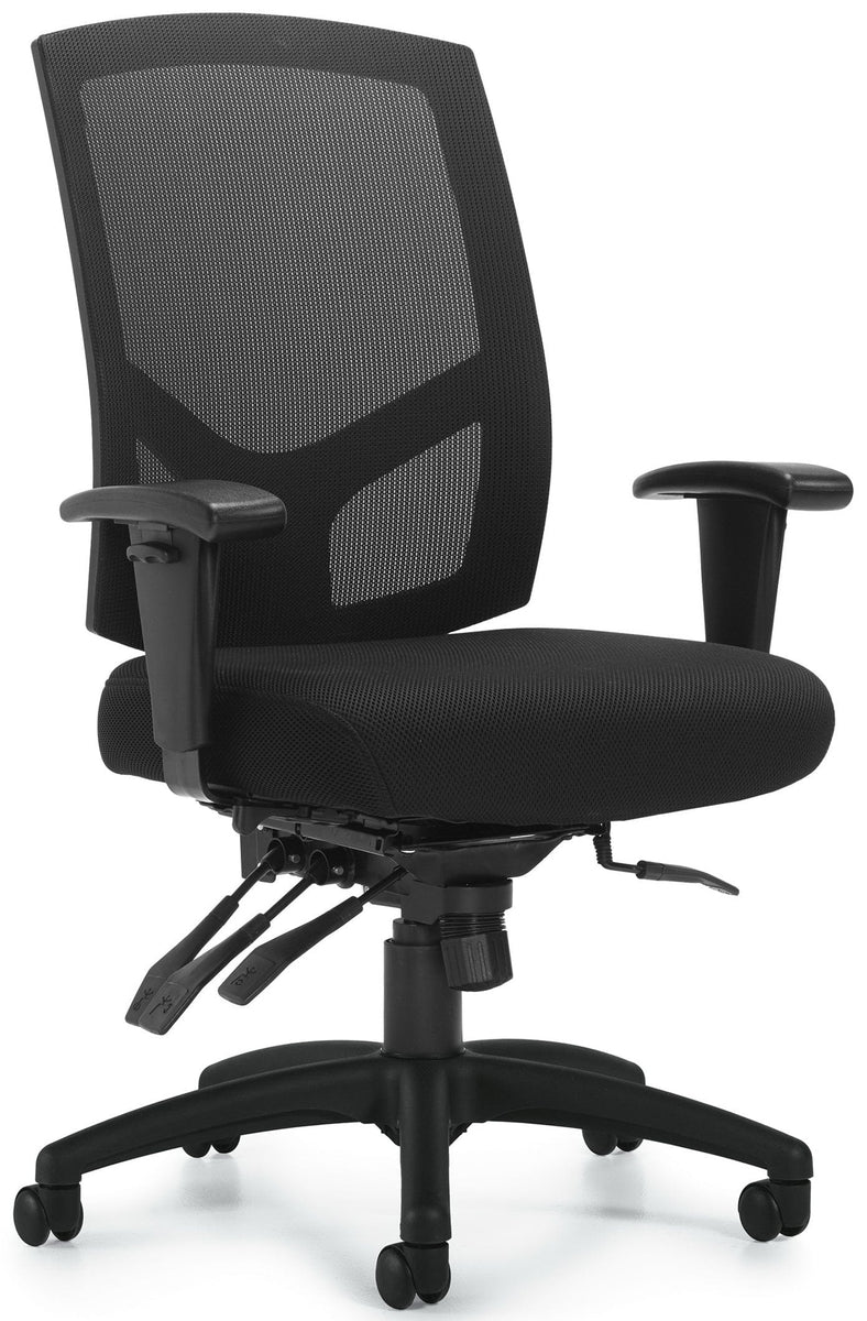 Offices To Go Mesh Back Multi-Function Chair with Arms [OTG11769B ...