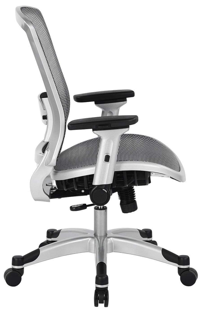 Space Seating Deluxe Mesh Task Chair with Flip Up Arms [317-66C61F6 ...