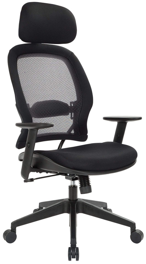 Space Seating Mesh Air Grid Chair with Adjustable Headrest [55403 ...