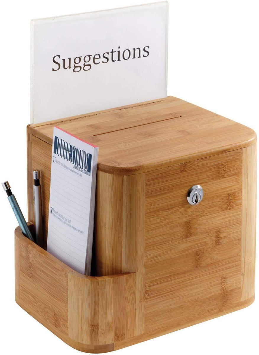 Suggestion Box Bamboo [4237] – Office Chairs Unlimited – Free Shipping!